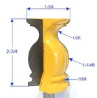 1 PC 1/2" SH 2-3/4 Blade Long Chair Rail Molding Router Bit for #390 ...
