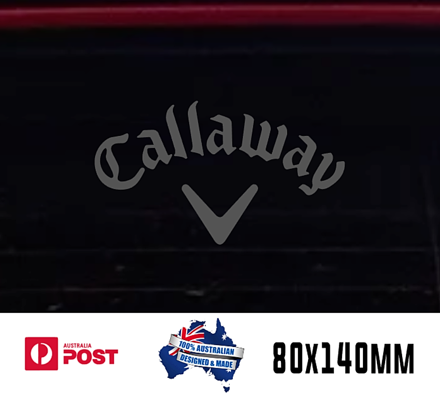 2x Callaway Golf Windshield Windscreen Sticker Decal 140mm BLACK | eBay ...