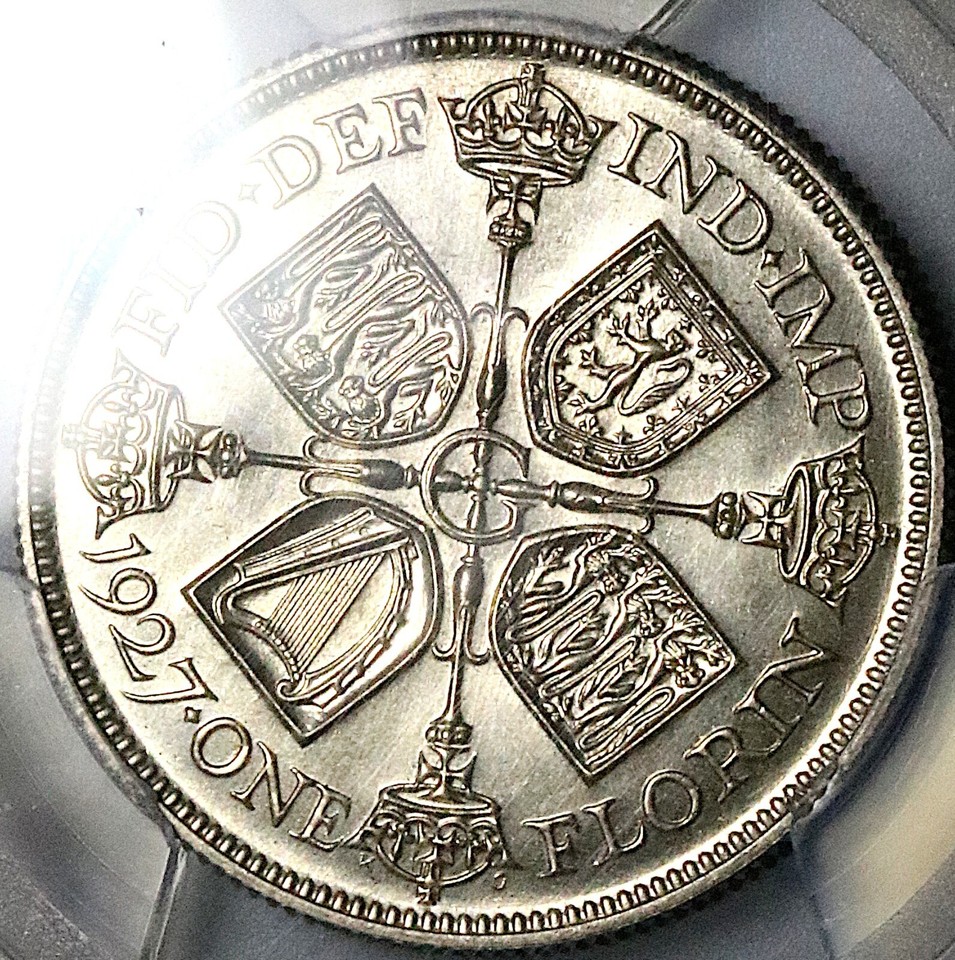 1927 PCGS PR 65 Great Britain Florin George V 2 Shillings Proof Coin ...