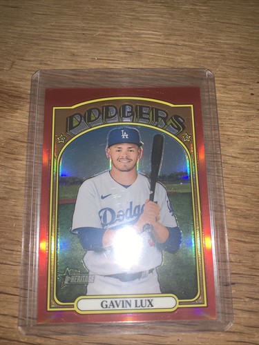 2021 Topps Heritage Red Refractor - Gavin Lux (#679) Dodgers /372 | eBay