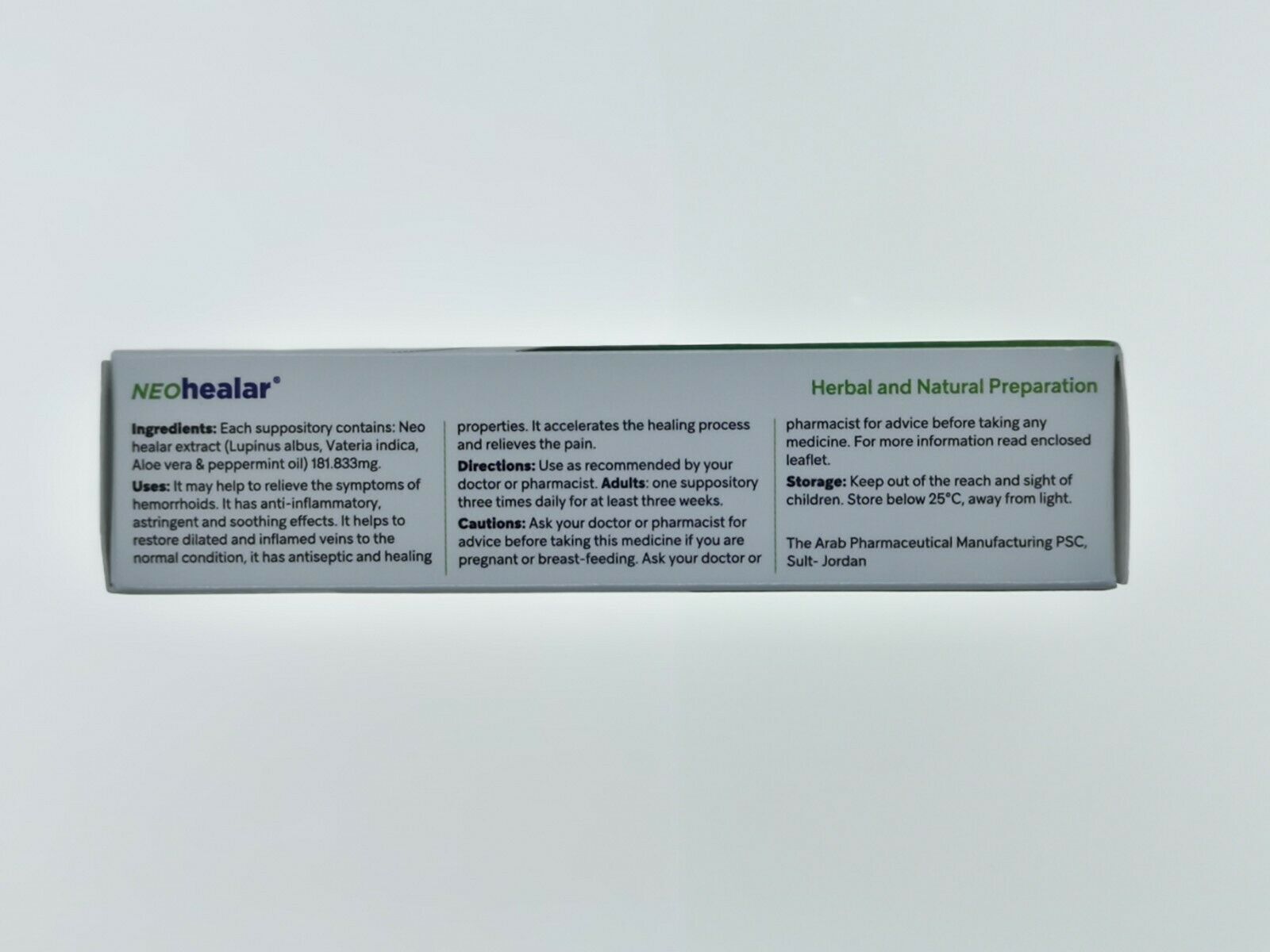 8X "Neo Healar" Hemorrhoids Suppositories Natural Treatment Proven Cure ...