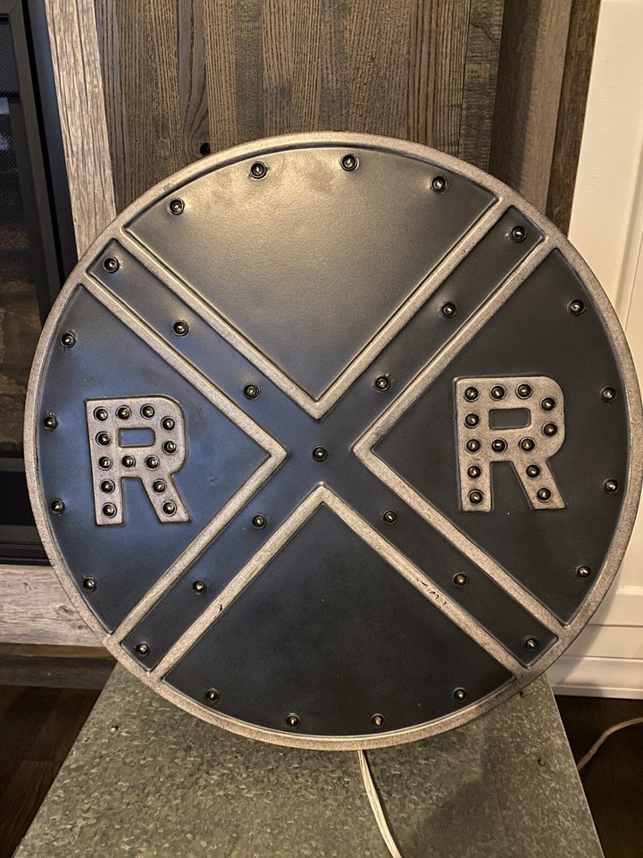 Restoration Hardware Railroad Trains R&R decorative light up sign RARE ...