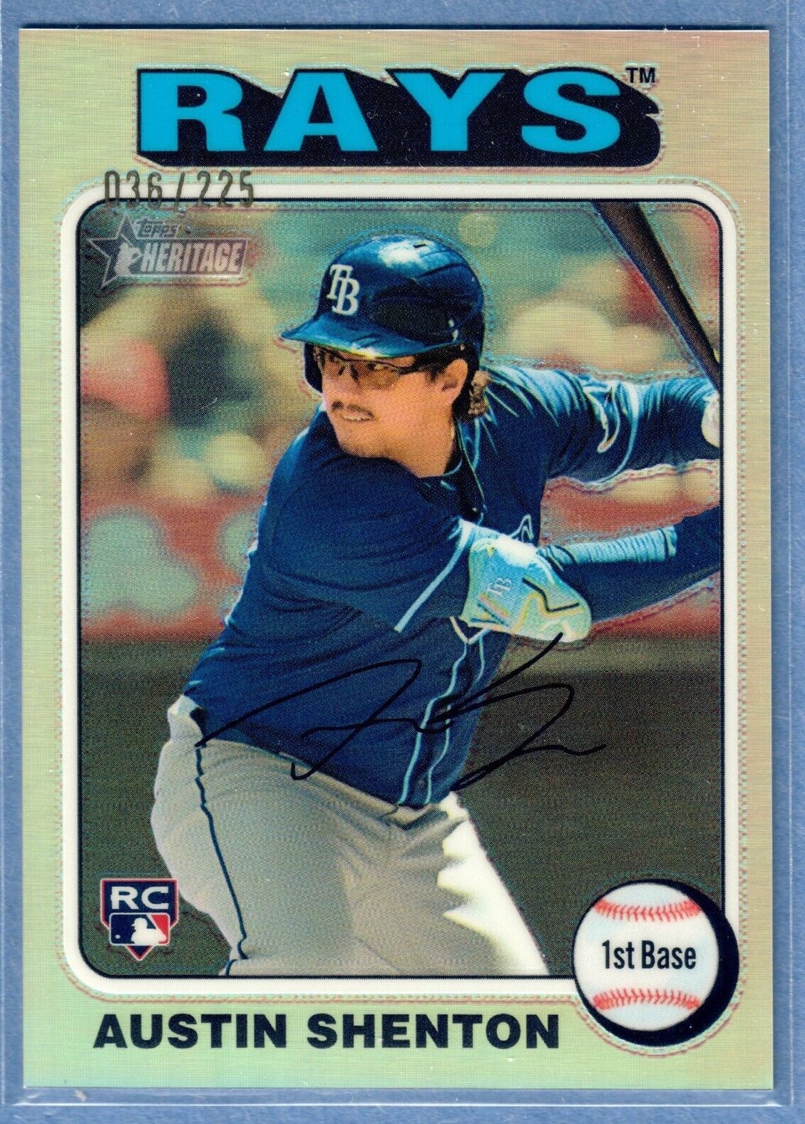 2024 Topps Heritage High Number - Rookies Austin Shenton #637 Chrome ...