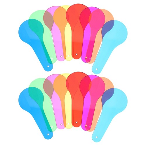 16pcs Color Paddles Translucent Film Color Filter Board Preschool ...