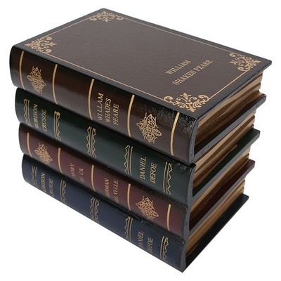 Decorative Box Book Shaped Vintage Storage Box Decor Boxes Wooden Boxes ...