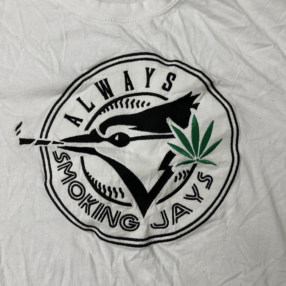 Toronto Blue Jays Logo Smoking Tee ‘Always Smoking Jays’ Size XXL | eBay