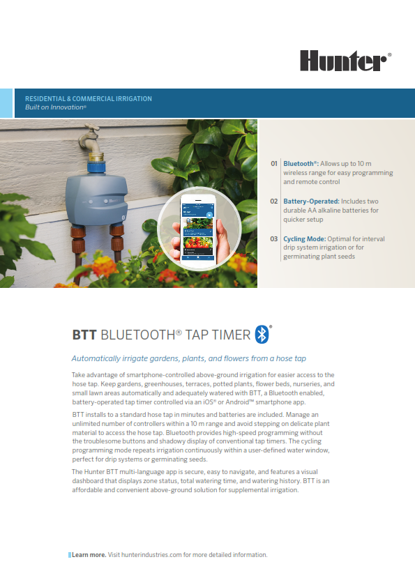 Hunter BTT 2 Station Bluetooth Tap Timer for sale online | eBay