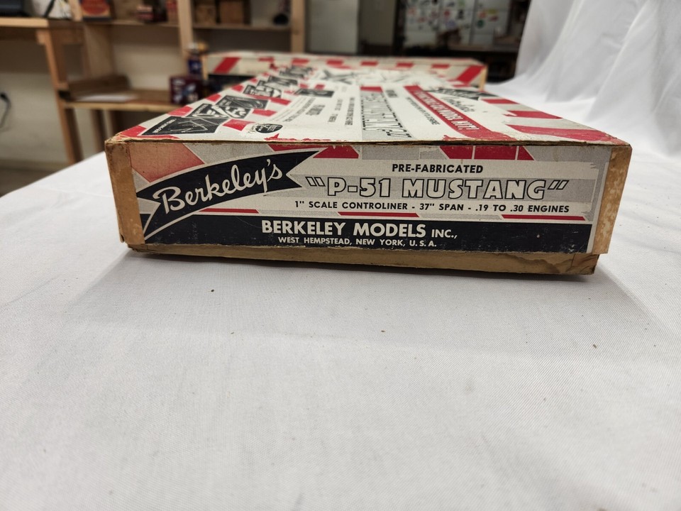 Vintage Berkeley P-51 Mustang balsa model airplane kit | eBay