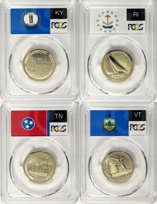 2022 S Rev Proof All 4 Innovation Dollars PCGS PR 69 State Flag 4 Coin ...