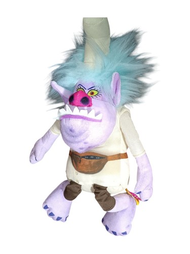 Rare DreamWorks Trolls Chef Bergen 2016 Stuff Plush 14Inches Blue Hair ...