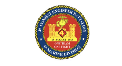 4" us marine corps 4th engineer battalion bumper sticker decal usa made ...