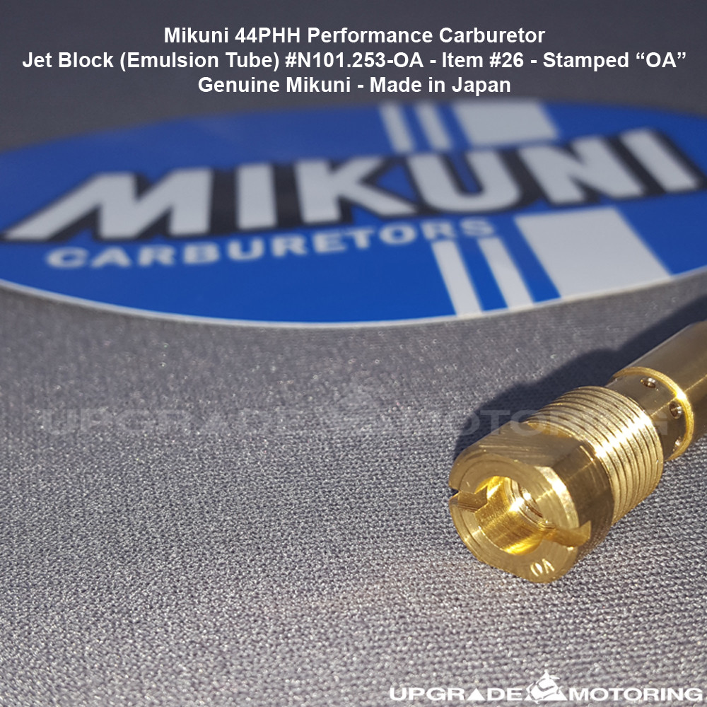 Mikuni 44PHH Carburetor Jet Block (Emulsion Tube) Size OA N101.253-OA ...