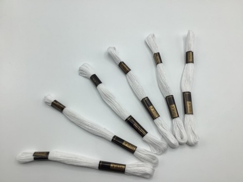 6 Skeins Trebla Embroidery Cross Stitch Thread '6 x 8 Metre Skeins' 100 ...