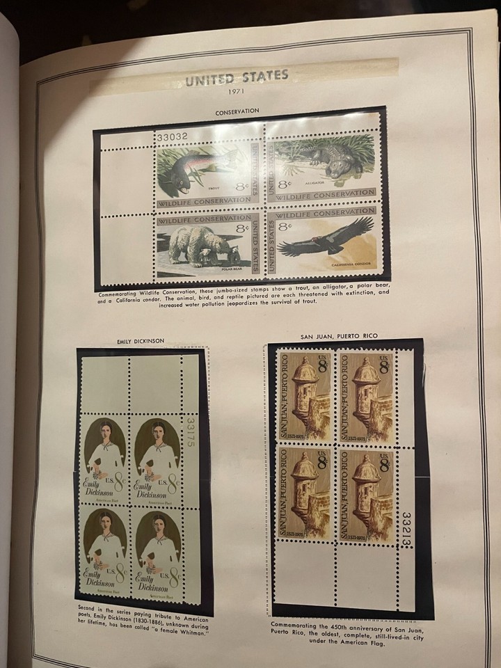 U.S. Mint Harris Plate Block Stamp Album (1964 - 1989) with $452.36 ...