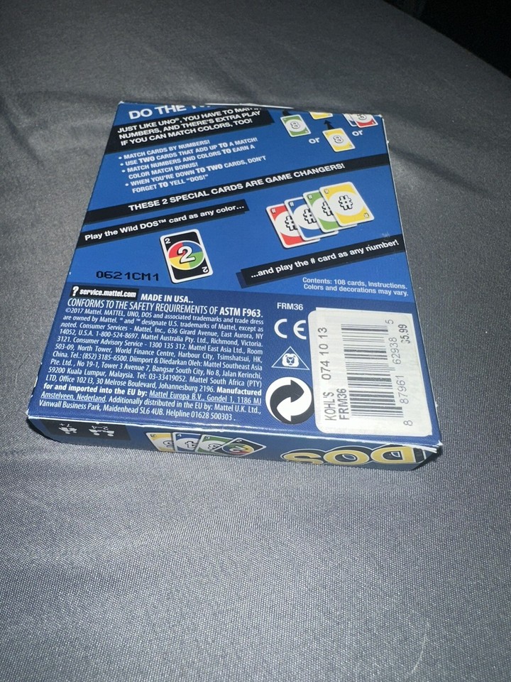 DOS Card Game Mattel Games Made by UNO | eBay