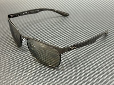 RAY BAN RB8319CH 186 5J Matte Black Square Men's 60 mm Sunglasses | eBay