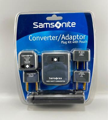 Samsonite Converter/Adaptor International Plug Kit w/ Pouch New | eBay