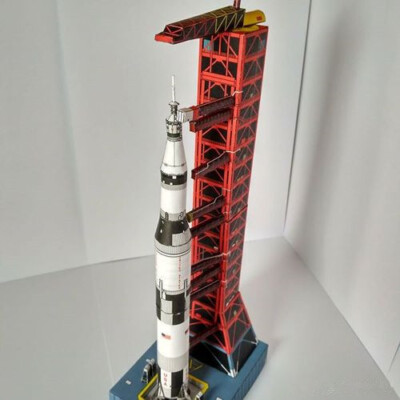 1:300 Scale USS Saturn V Rocket and Launch Pad DIY Handcraft PAPER ...