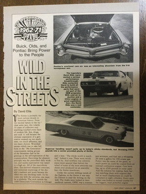 Misc 6485 Article The Performance Years 1962 to 1971 Buick Olds Pontiac ...