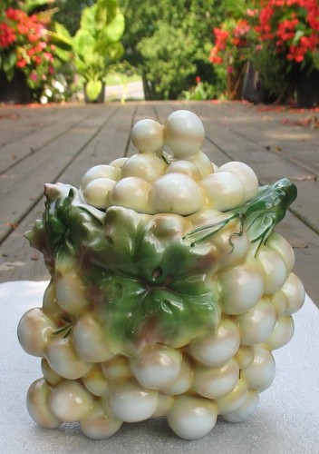 BAVARIA GERMAN fine CHINA "GRAPE BUNCH" COVERED CRACKER/COOKIE JAR | eBay