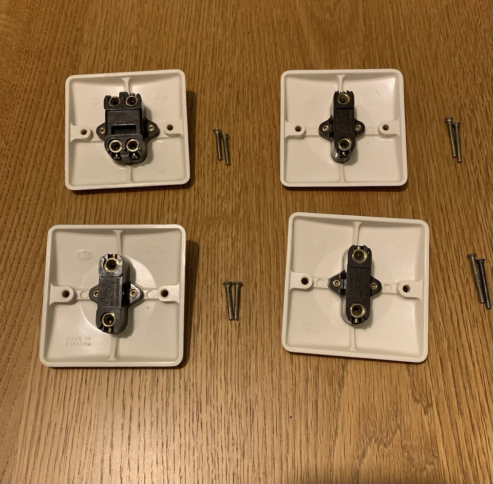 Vintage MK 1960-1970s Light Switches X4. Bakelite Ivorine. TV/film Set ...
