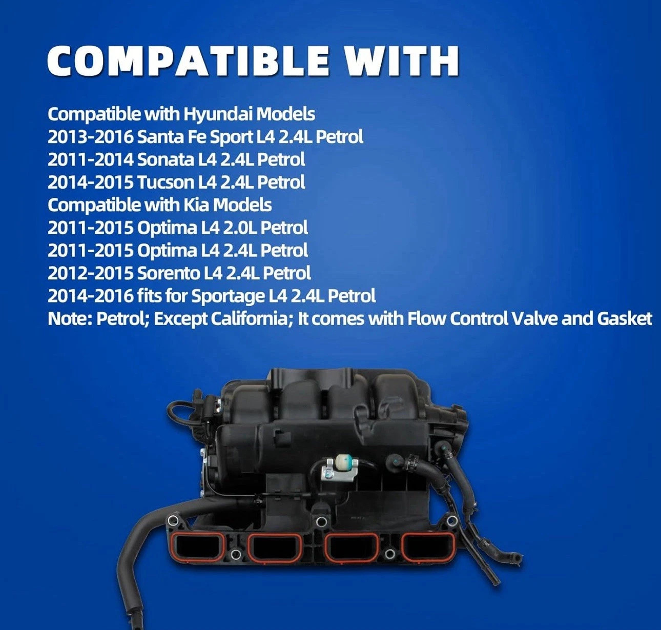 MITZONE Intake Manifold for Hyundai Tucson Optima Sorento 2.0L 2.4L ...
