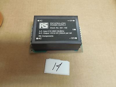 RS ENCAPSULATED POWER SUPPLY CIRCUIT BOARD CARD 591-102 591102 14242/ ...