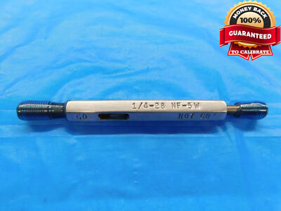 1/4 28 NF 5 W SET THREAD PLUG GAGE .25 .250 GO NO GO P.D.'S = .2302 ...