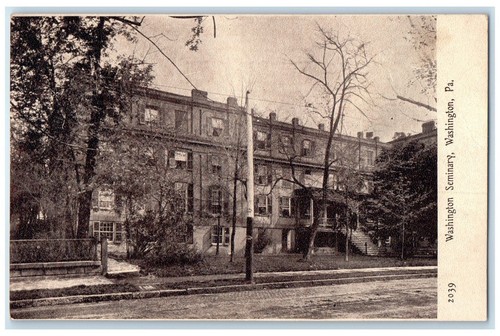 c1910 Exterior Washington Seminary Building Washington Pennsylvania PA ...