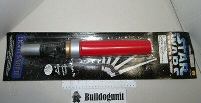 New Sealed 1995 Star Wars Red 36” Lightsaber Lights Up Toy Rubies ...