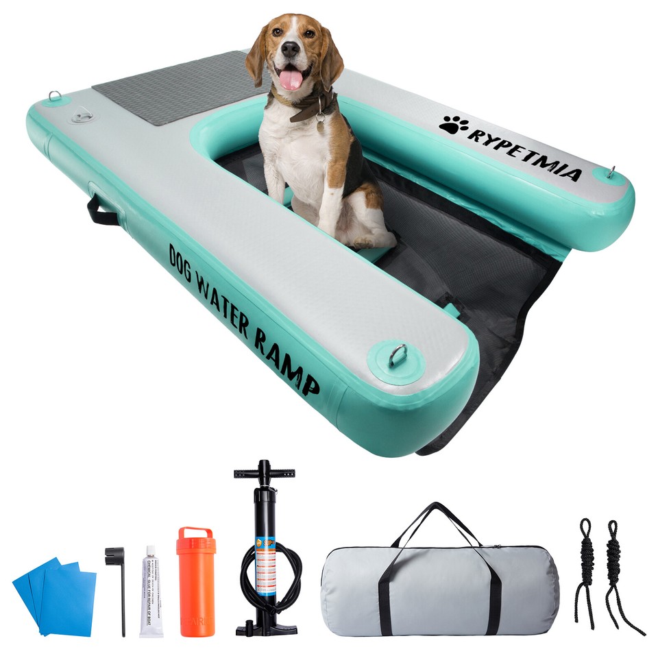 RYpetmia Large Inflatable Pup Plank Dog Water Ramp Pool Ramp Dog ...