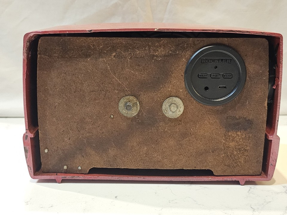 Vintage Red Emerson Bakelite Tube Radio 700028 F182 Nonworking For ...