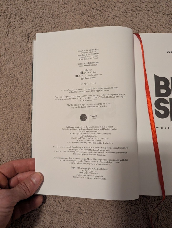 Berserk: Written In Darkness Quentin "Alt 236" Boeton / English Edition ...