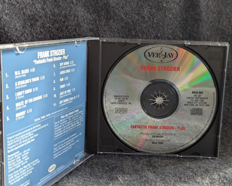 FRANK STROZIER Fantastic Frank Strozier--Plus CD 1993 Vee Jay Reissue+5 ...