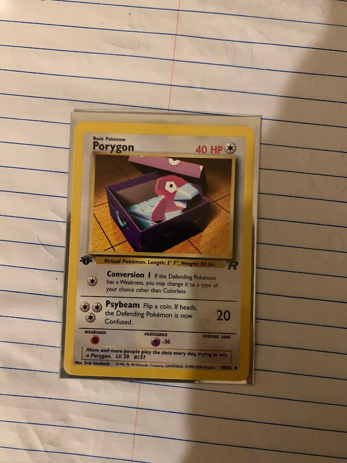 PORYGON - 48/82 - 1st Edition Team Rocket - Uncommon - Pokemon - NM | eBay