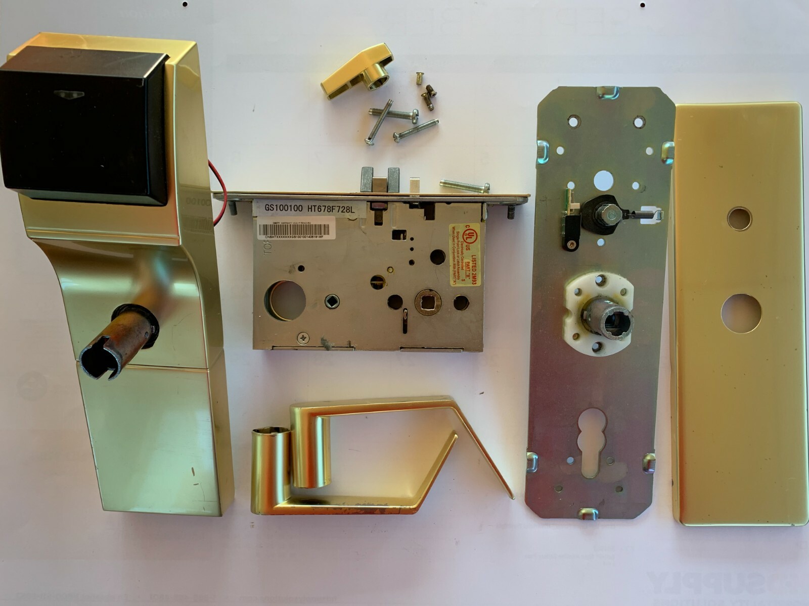 Used Tesa Onity Hotel Lock HT24 RFID Satin Brass Gold Color 606 Finish ...