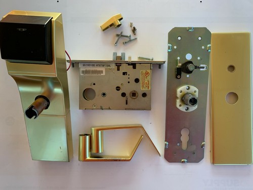 Used Tesa Onity Hotel Lock HT24 RFID Satin Brass Gold Color 606 Finish ...