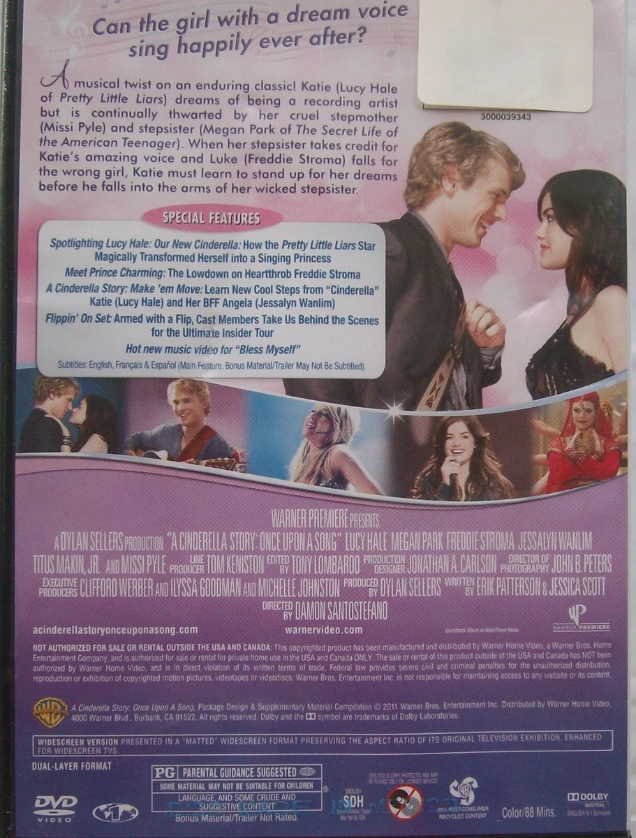 A Cinderella Story Once Upon A Song Dvd Cover