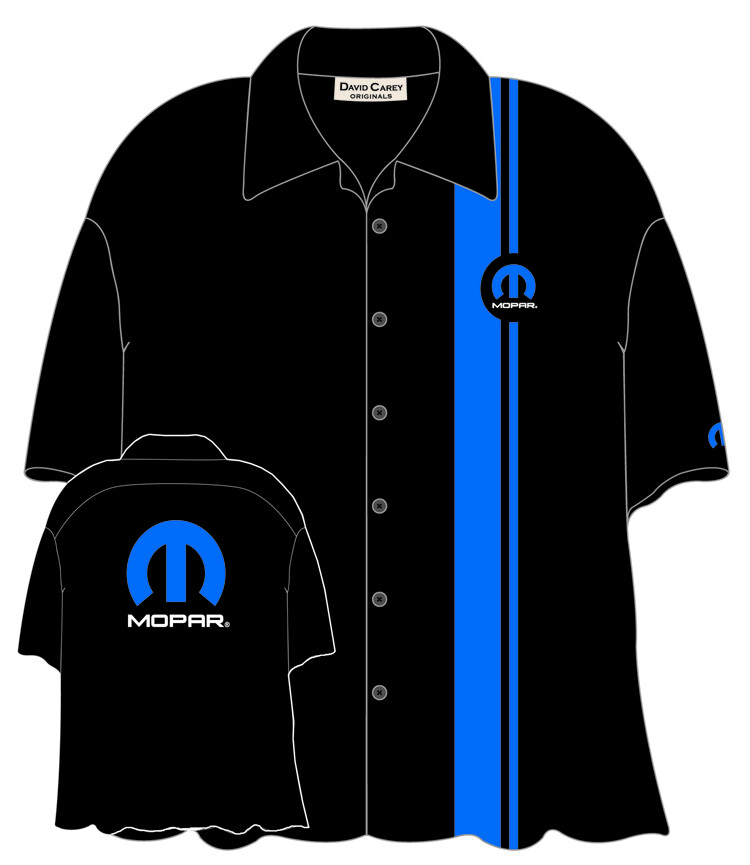 Mopar Logo Automotive Pit Mechanic Button Down Work Crew Shirt Official ...