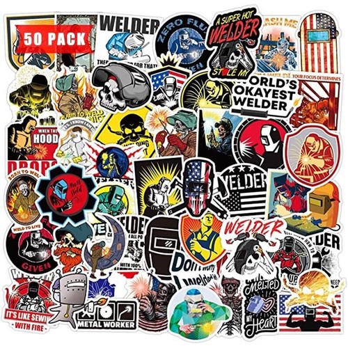 SUPER WELDER PACK 50 Hard Hat Stickers HardHat Sticker & Decals ...
