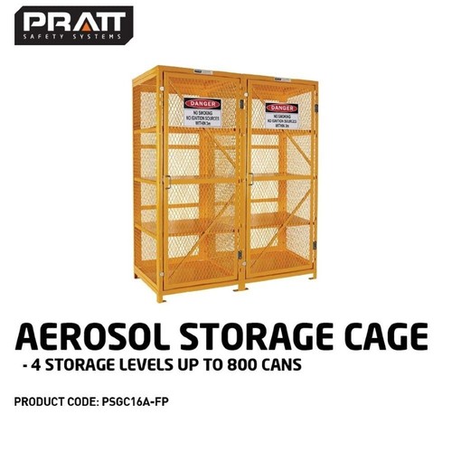 PRATT Aerosol Storage Cage - 4 Storage Levels up to 800 Cans - FLAT ...