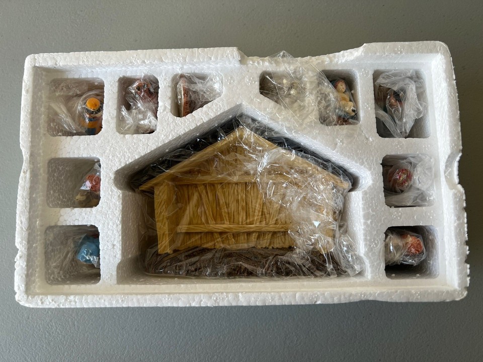 Vintage Lemax Christmas Nativity Scene Village Collection Stable ...