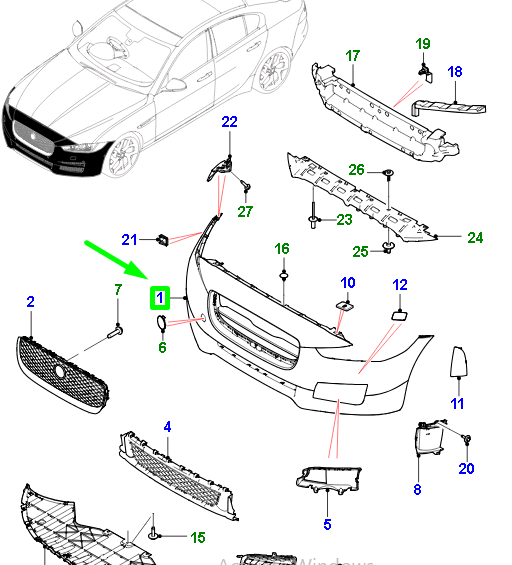 JAGUAR XE X760 Front Bumper Cover T4N5851LML NEW GENUINE | eBay UK