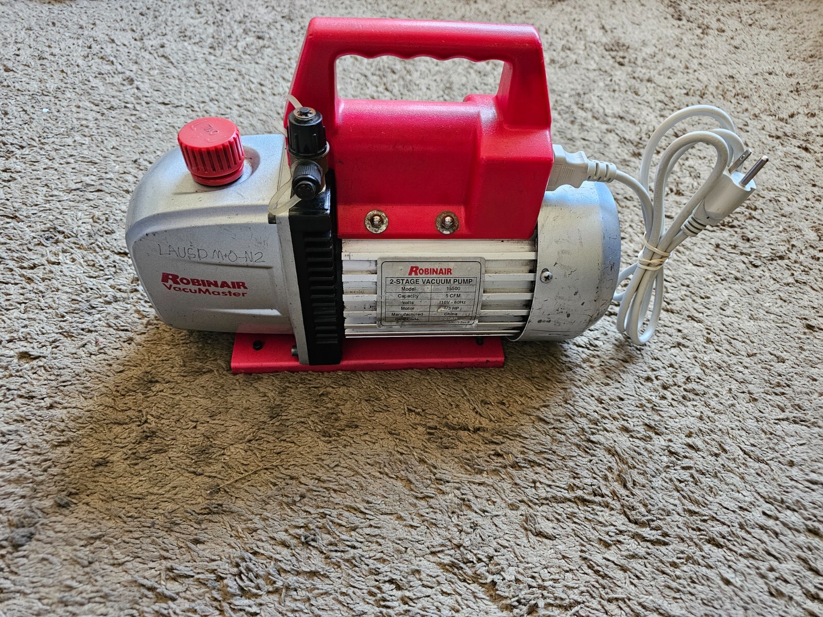 Robinair 15500 VacuMaster Economy 5CFM 2-Stage Vacuum Pump Pneumatic ...
