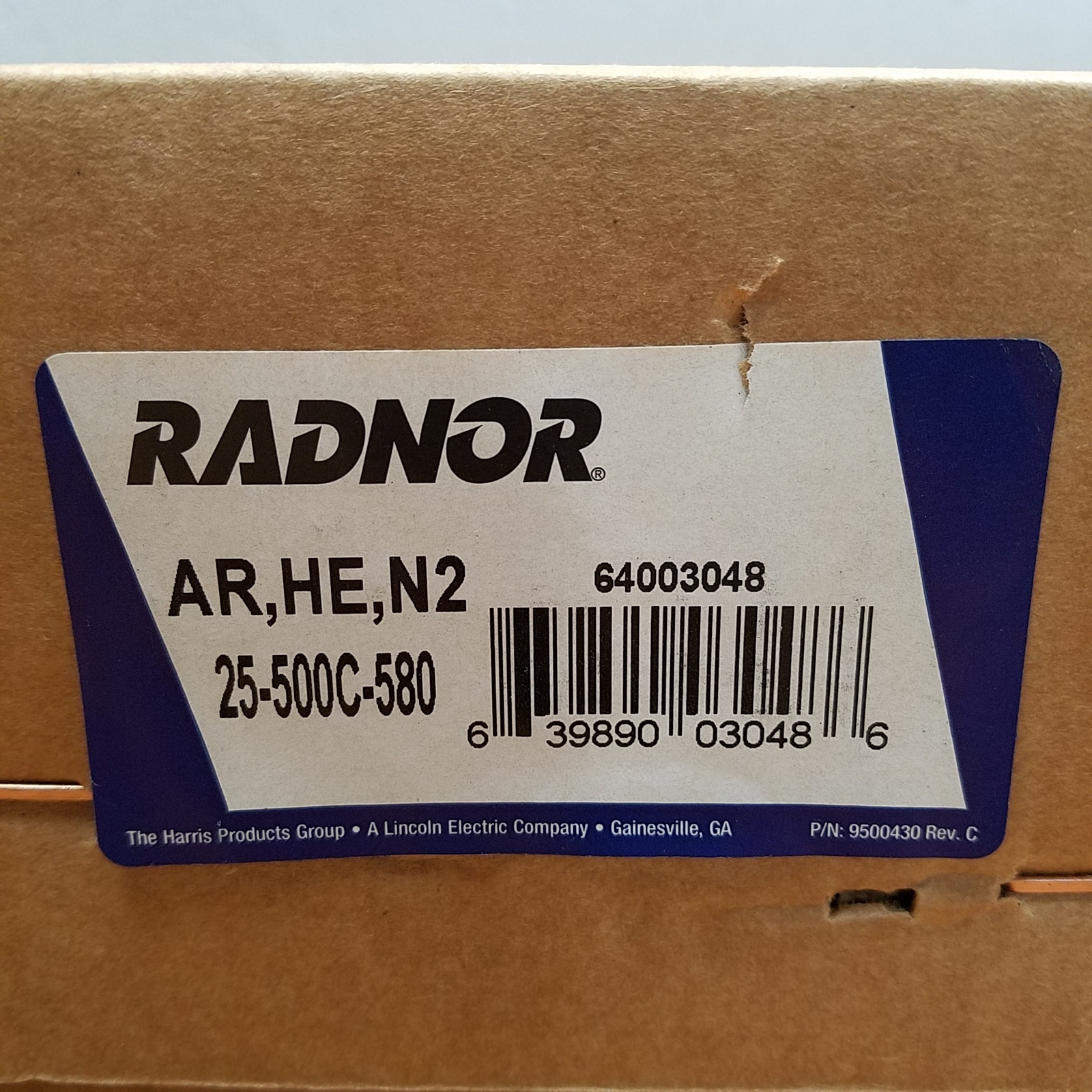 Radnor 25-500C-580, AR, HE, N2 Harris Style Nitrogen Purge Regulator - NEW | eBay