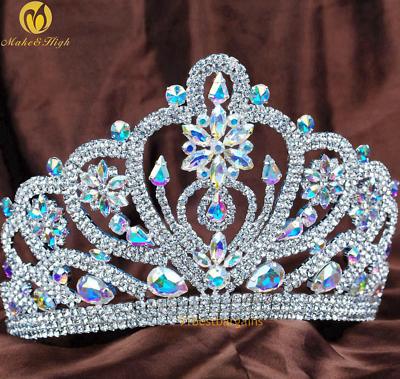 Beauty Contestant AB Crystal Tiara 4.5" Pageant Crown Wedding Prom ...