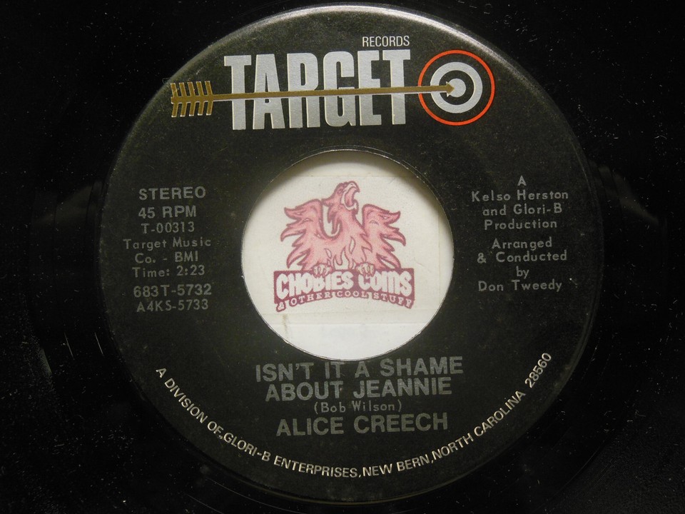 Alice Creech – The Hunter / Isn't It A Shame About Jeannie, 45 RPM VG+ ...