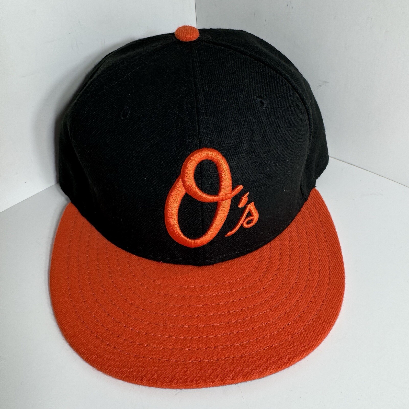 New Era Baltimore Orioles O’s Fitted Hat Cap 7 1/8 On… - Gem