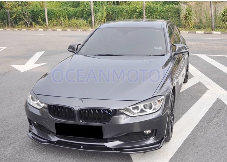 For 13-18 BMW 3 Series F30 Base Front Bumper Lip Body Kit Carbon Fiber ...