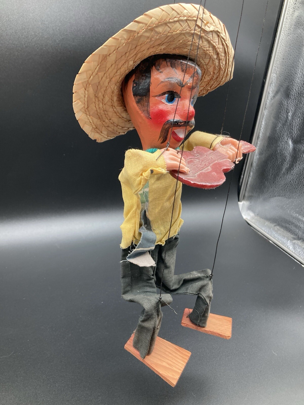 VINTAGE MEXICAN 14” SOMBRERO HAND MADE MARIONETTE STRING PUPPET ...